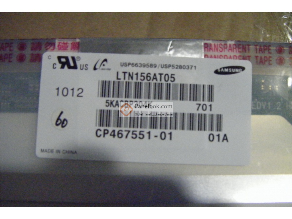 SAMSUNG LTN156AT05-701 Overview - Panelook.com