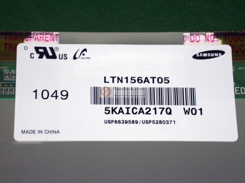 Samsung LTN156AT05-W01 Overview - Panelook.com