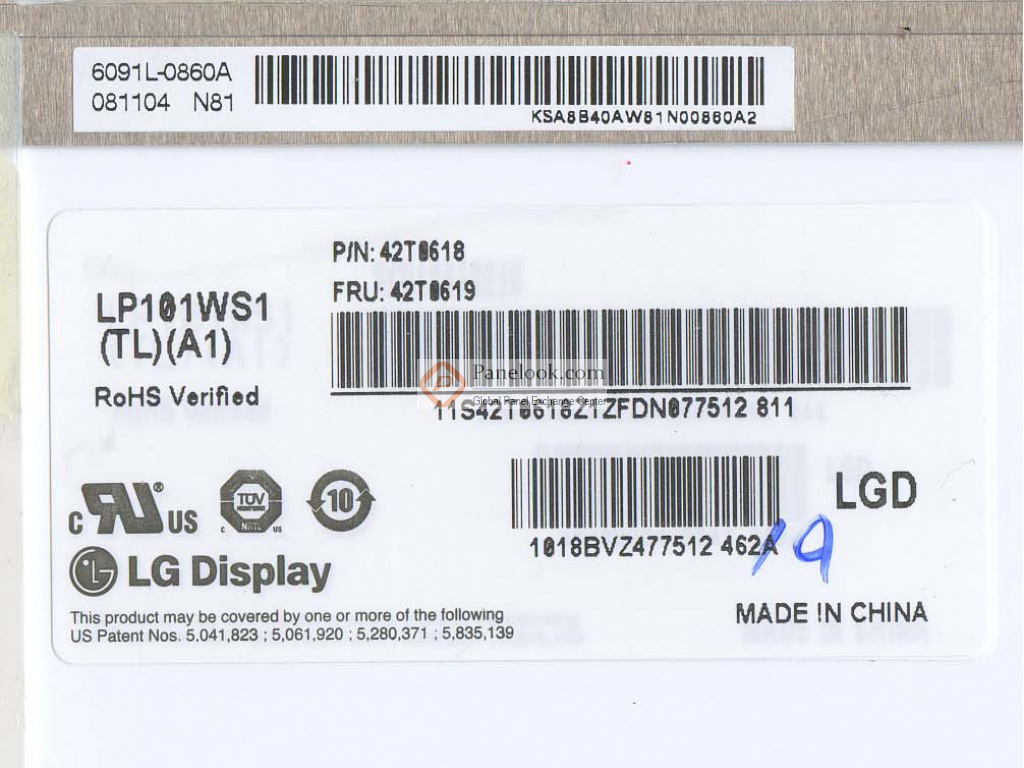 LG.Philips LCD LP101WS1-TLA1 Overview - Panelook.com