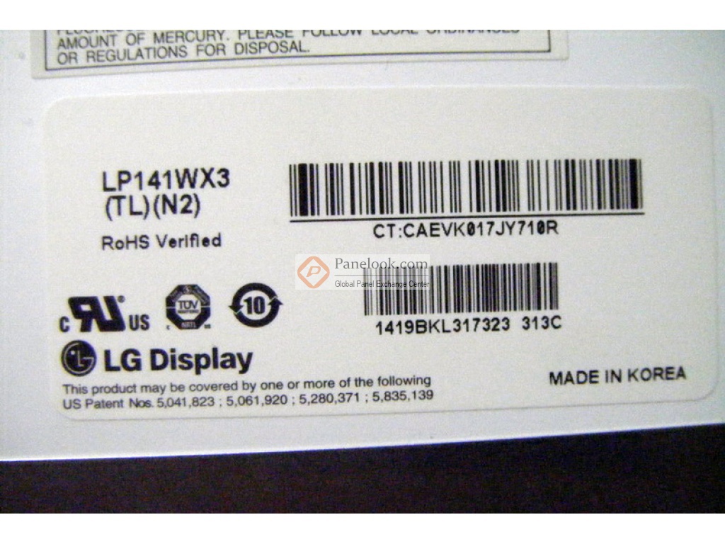 LG Display LP141WX3-TLN2 Overview - Panelook.com