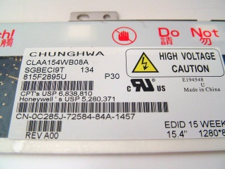 CPT CLAA154WB08A Overview - Panelook.com