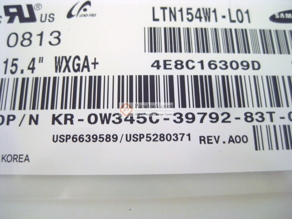 Samsung LTN154W1-L01 Overview - Panelook.com