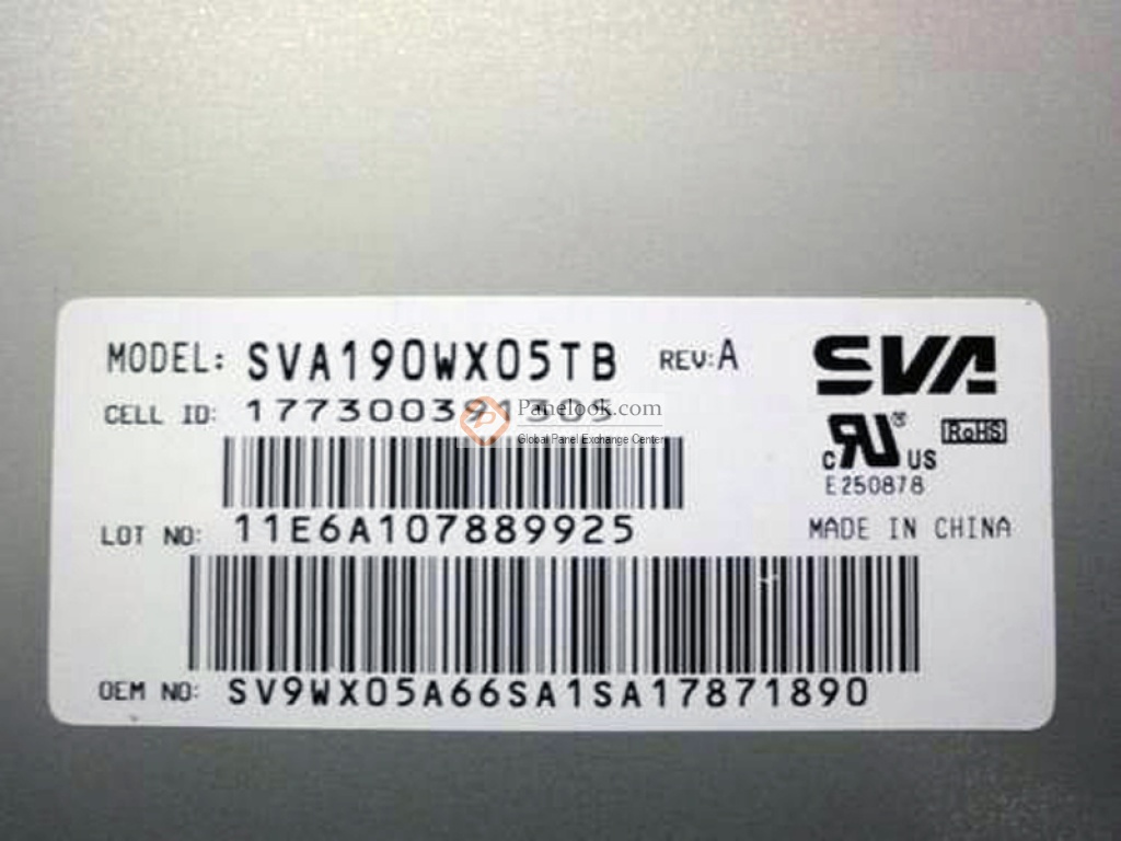SVA-NEC SVA190WX05TB Overview - Panelook.com