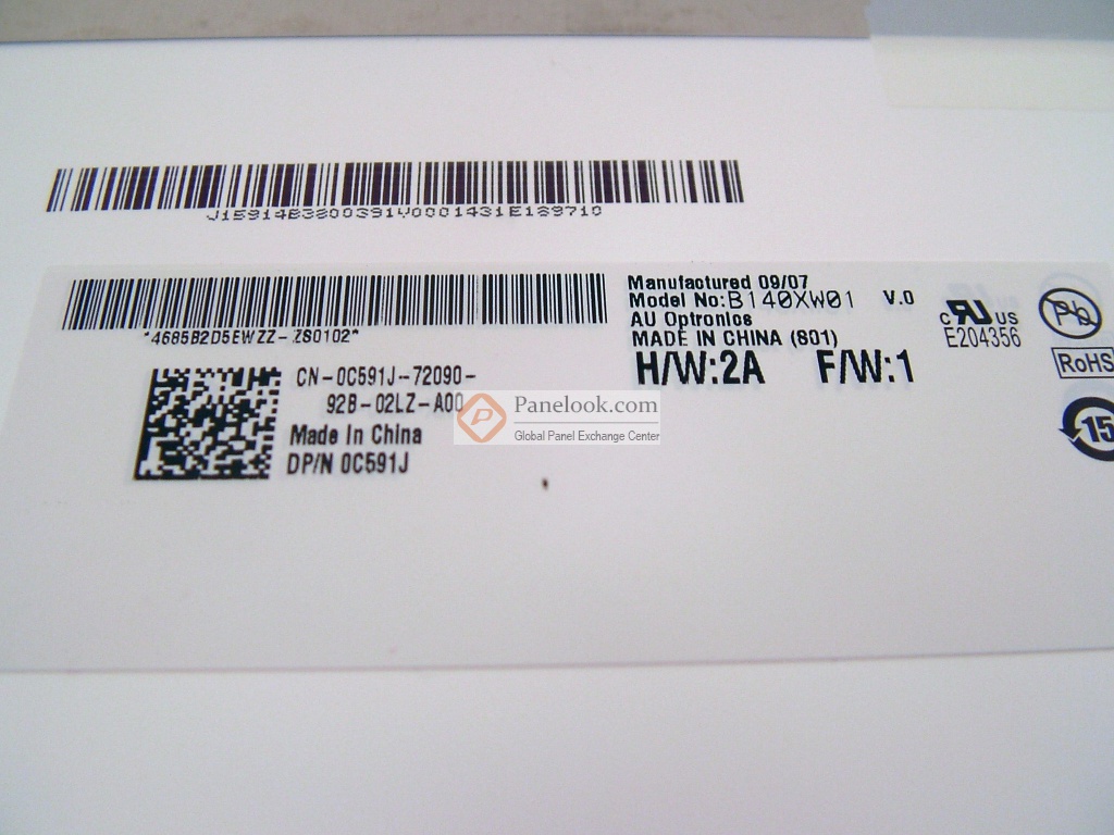 AUO B140XW01 V0 Overview - Panelook.com