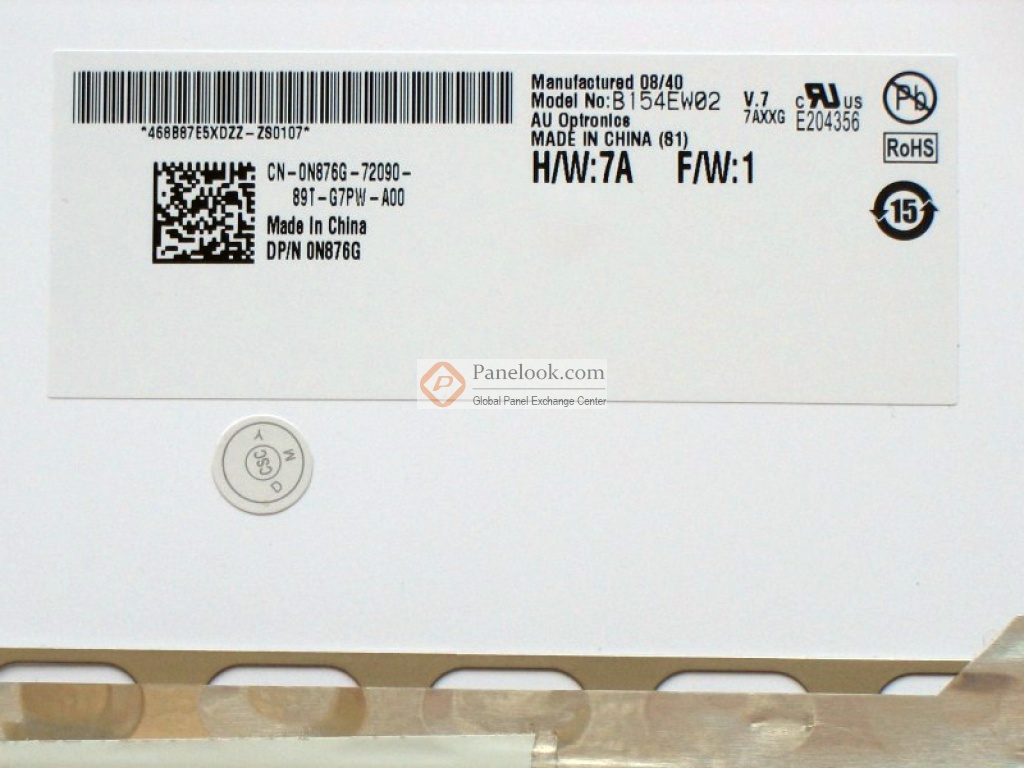 AUO B154EW02 V7 HW0A Overview - Panelook.com