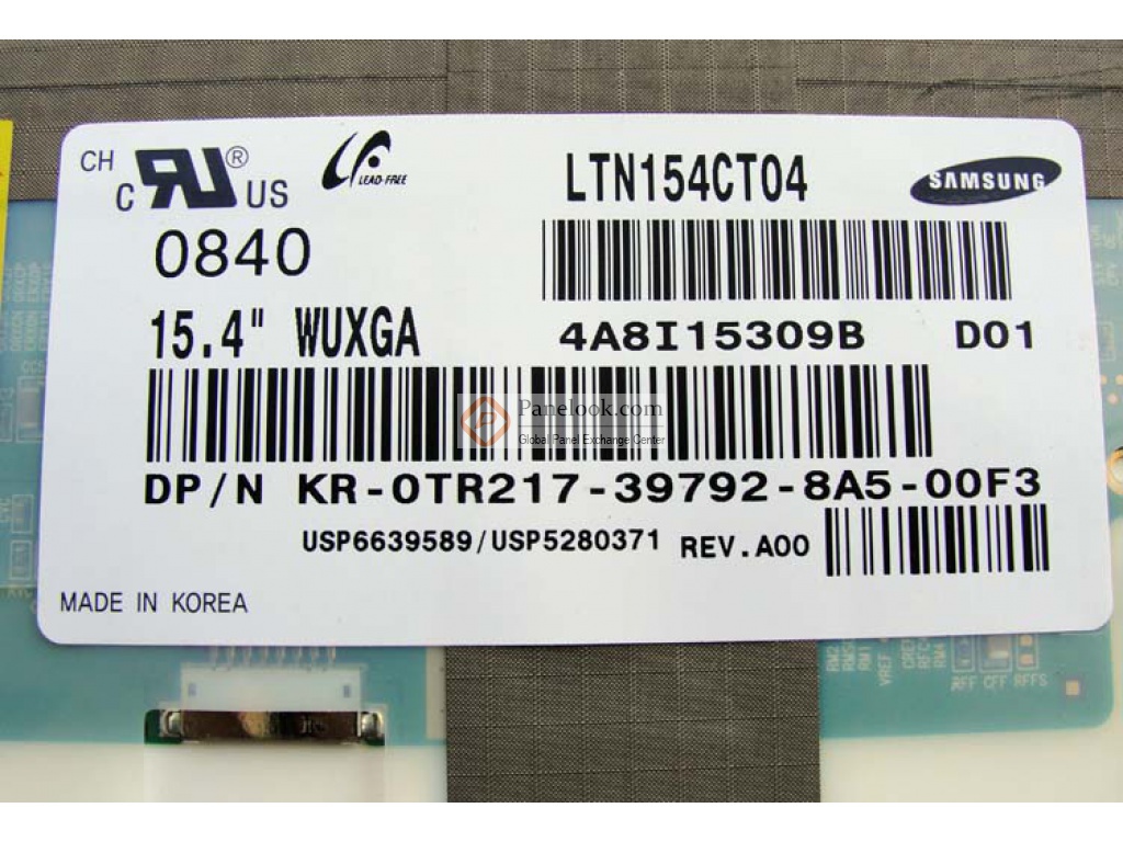 Samsung LTN154CT04-D01 Overview - Panelook.com