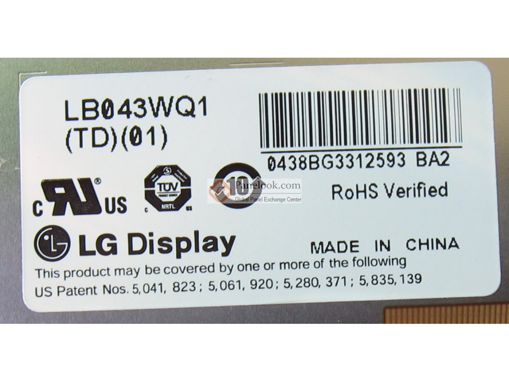 LG.Philips LCD LB043WQ1-TD01 Overview - Panelook.com