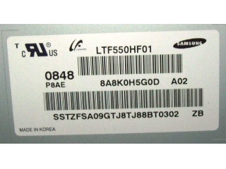 Samsung LTF550HF01 Overview - Panelook.com