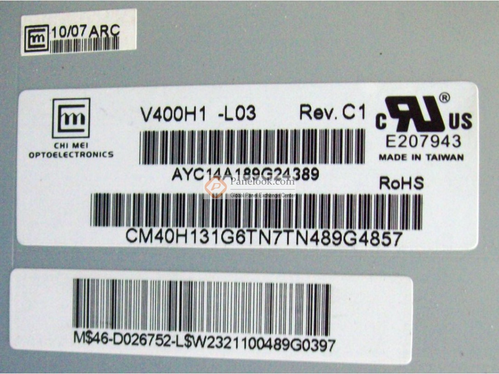 CMO V400H1-L03 Overview - Panelook.com