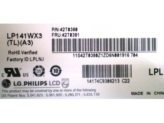 LG.Philips LCD LP141WX3-TLA3 Overview - Panelook.com