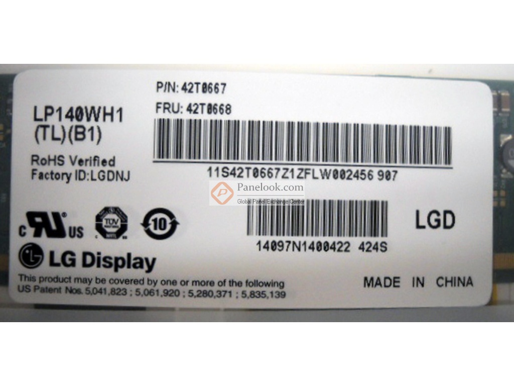 LG Display LP140WH1-TLB1 Overview - Panelook.com