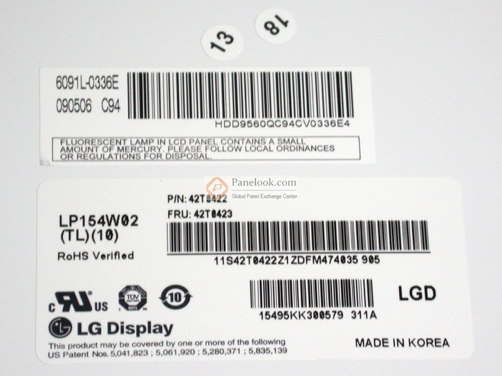 LG.Philips LCD LP154W02-TL10 Overview - Panelook.com
