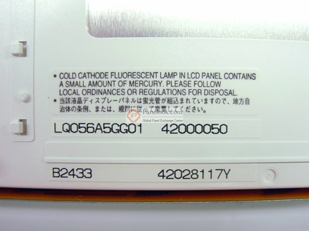 Sharp LQ056A5GG01 Overview - Panelook.com