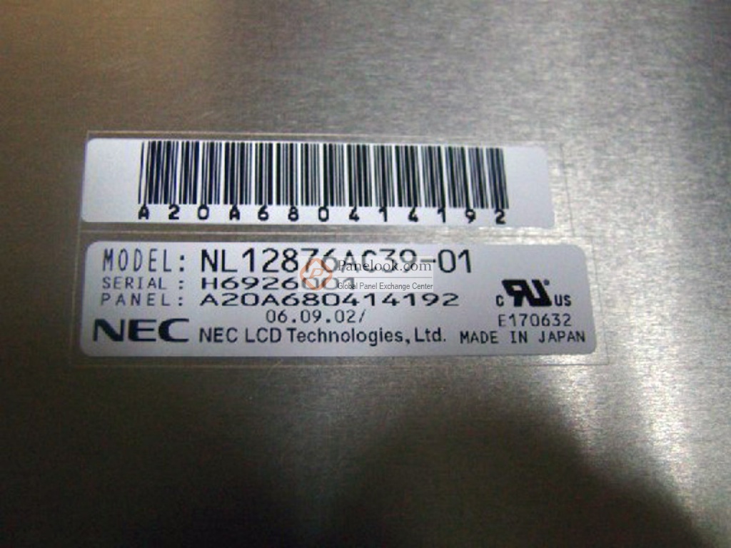 NEC NL12876AC39-01 Overview - Panelook.com