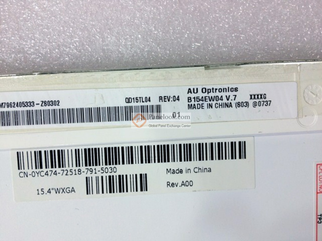 AUO B154EW04 V7 Overview - Panelook.com