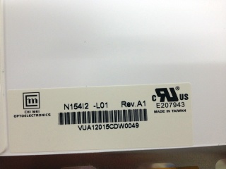 CMO N154I2-L01 Overview - Panelook.com