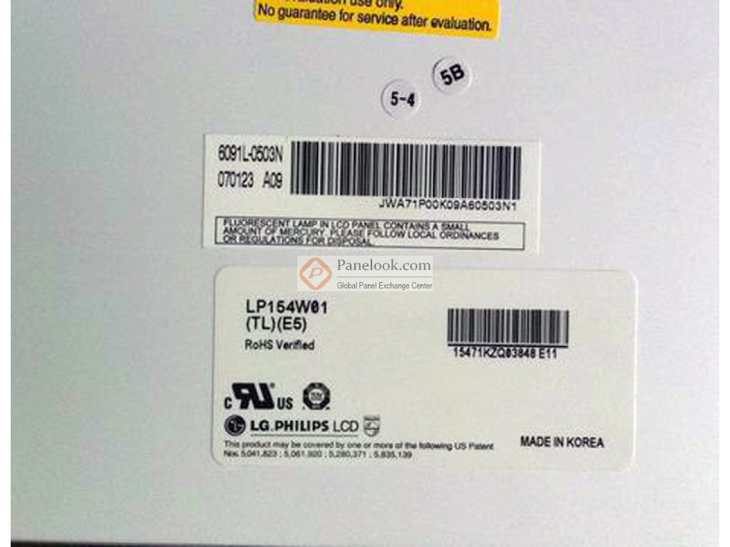 LG.Philips LCD LP154W01-TLE5 Overview - Panelook.com