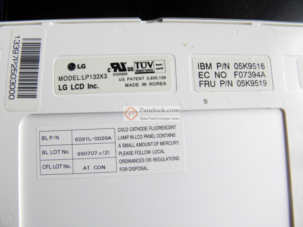 LG Semicon LP133X3 Overview - Panelook.com