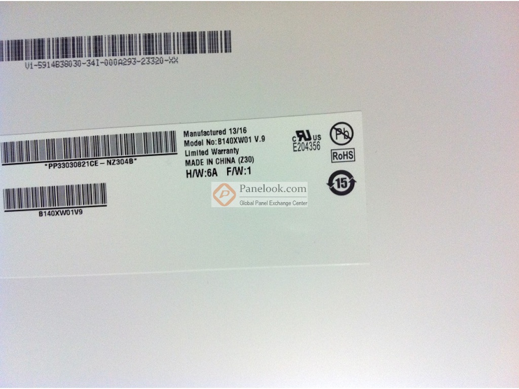 AUO B140XW01 V9 Overview - Panelook.com