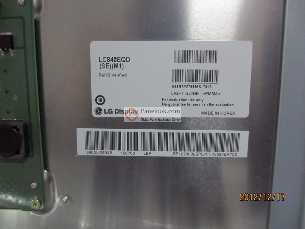 LG Display LC840EQD-SEM1 Overview - Panelook.com