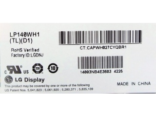 LG Display LP140WH1-TLD1 Overview - Panelook.com