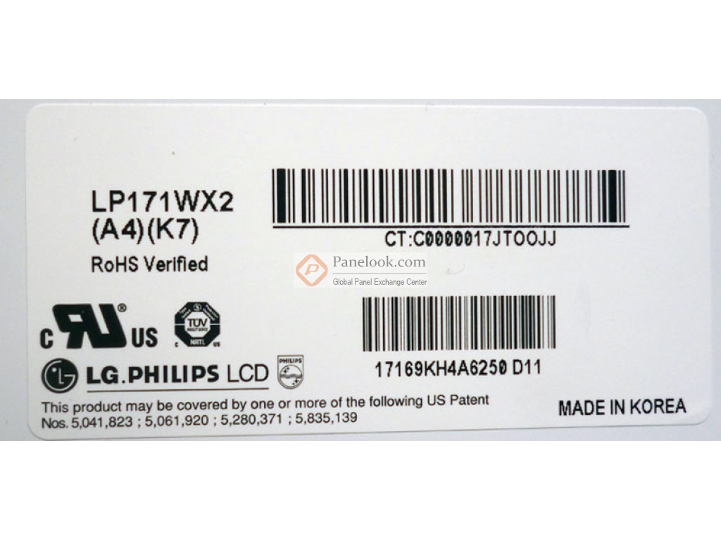LG.Philips LCD LP171WX2-A4K7 Overview - Panelook.com