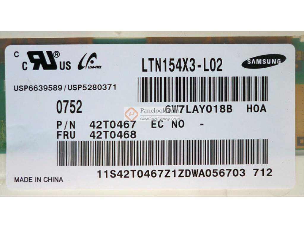 Samsung LTN154X3-L02 Overview - Panelook.com