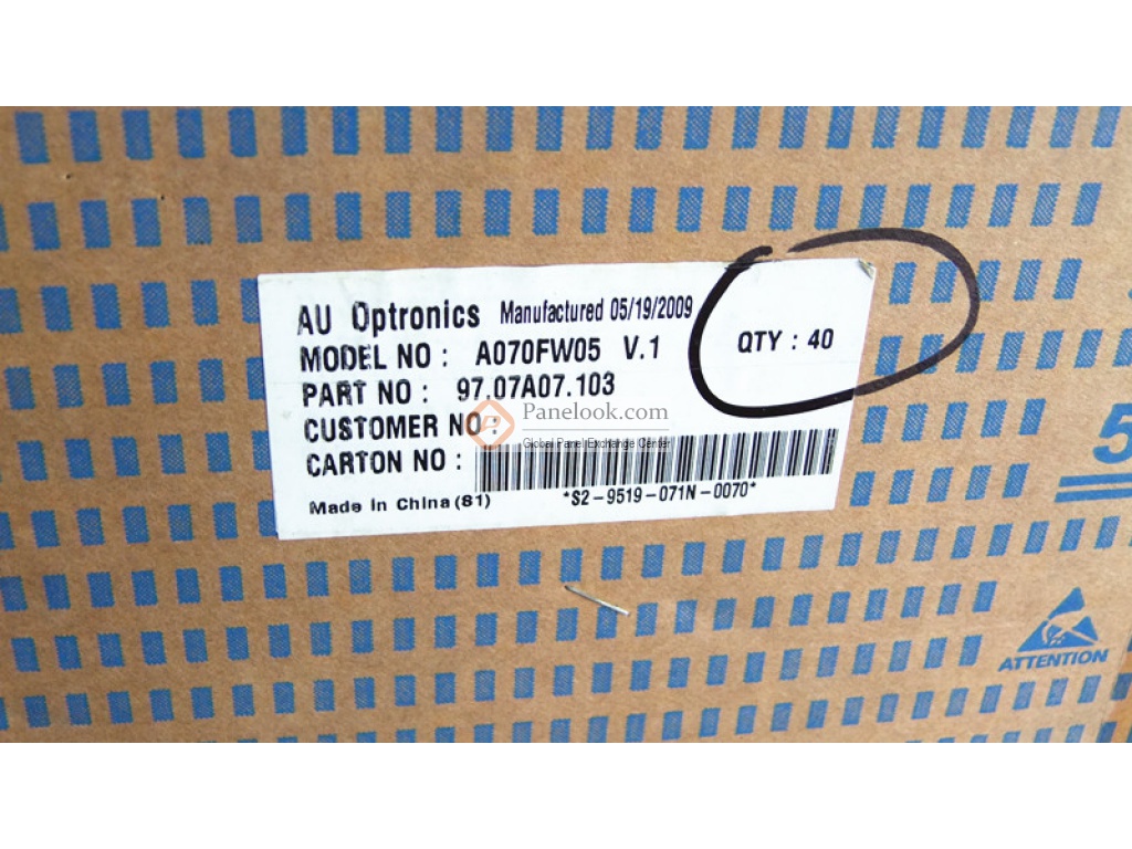 AUO A070FW05 V1 Overview - Panelook.com