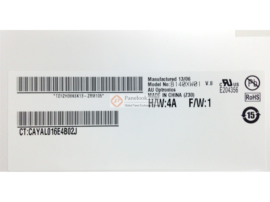 AUO B140XW01 V8 Overview - Panelook.com