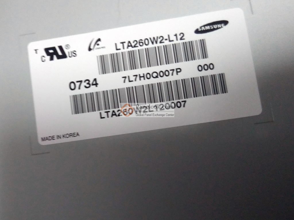 Samsung LTA260W2-L12 Overview - Panelook.com