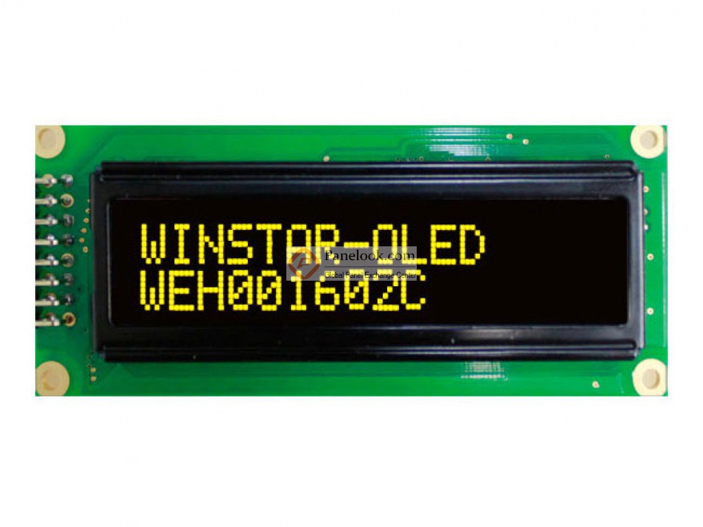 WEH001602CL Winstar 2.3" 16×2 Character OLED Mono(Yellow) WS0010 COB ...