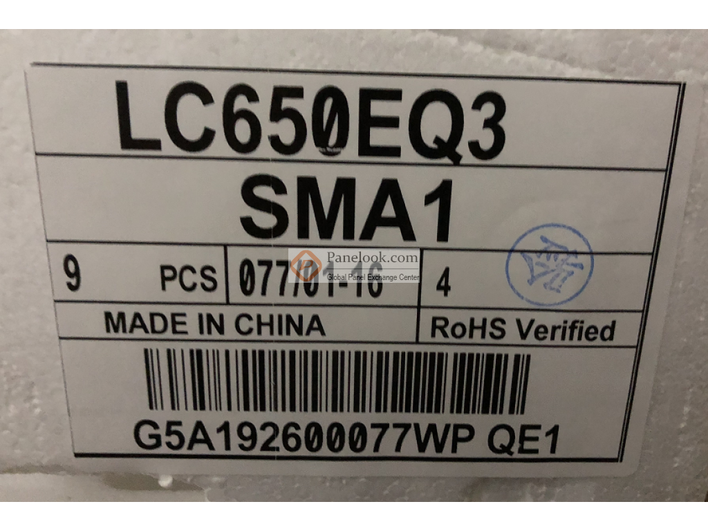 LG Display LC650EQ3-SMA1 Overview - Panelook.com