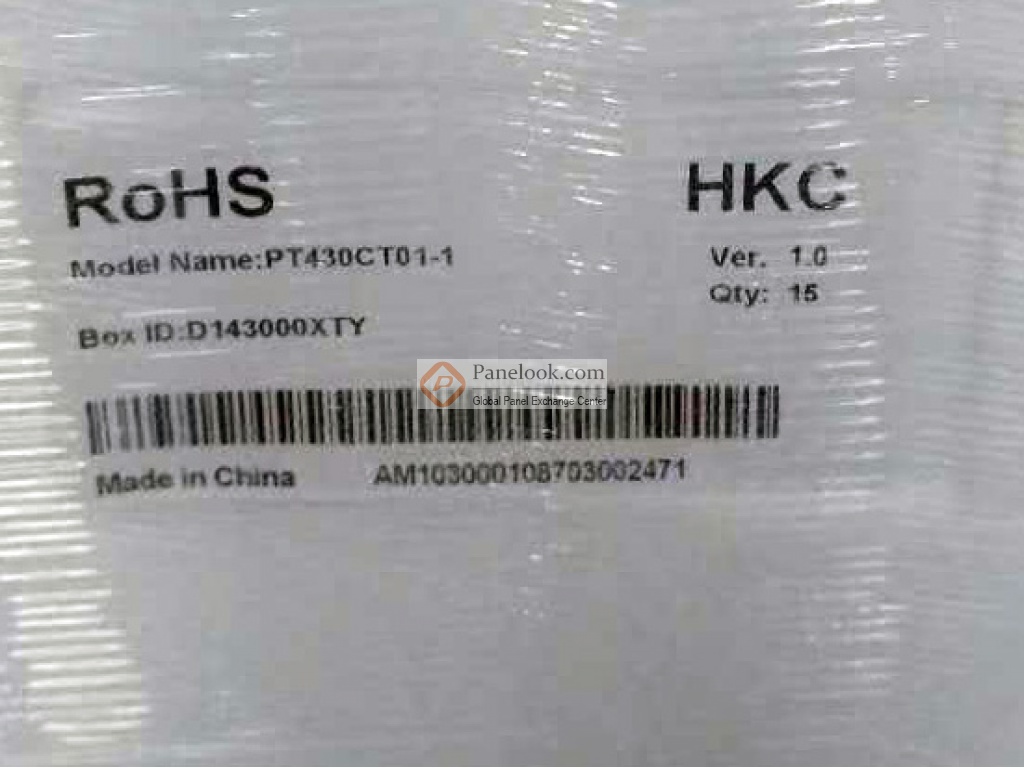PT430CT01-1 HKC 43" VA CELL FOB 1920×1080 LVDS | Guangzhou QF ...