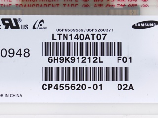 Samsung LTN140AT07-F01 Overview - Panelook.com