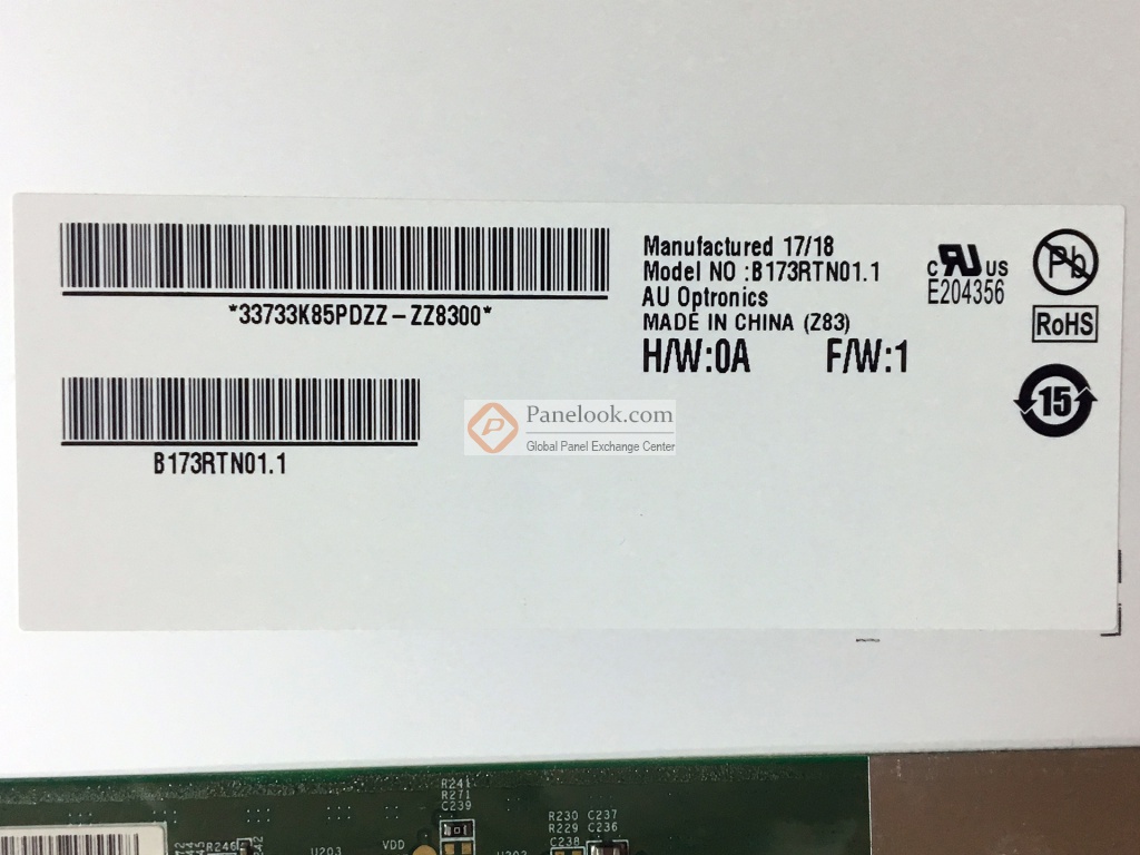AUO B173RTN01.1 Overview - Panelook.com