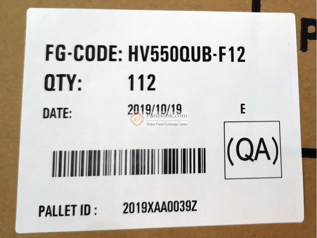 BOE HV550QUB-F12 Overview - Panelook.com