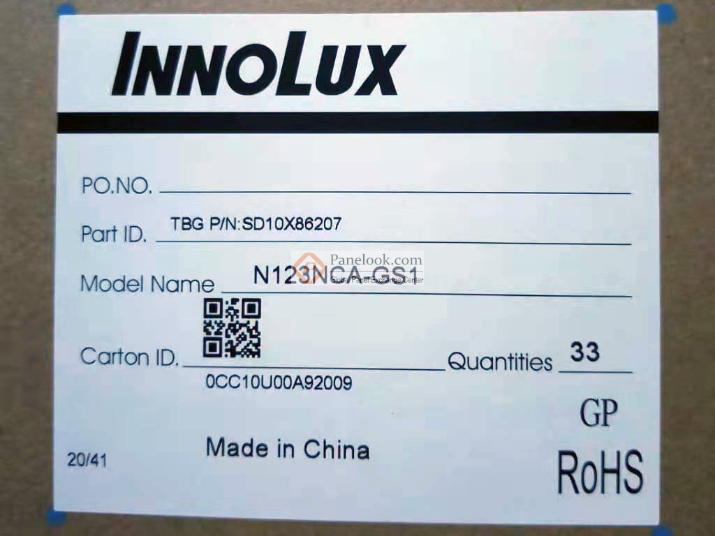 Innolux N123NCA-GS1 Overview - Panelook.com