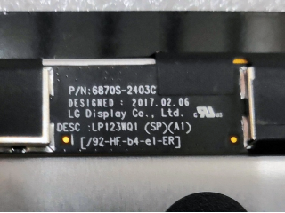 LG Display LP123WQ1-SPA1 Overview - Panelook.com