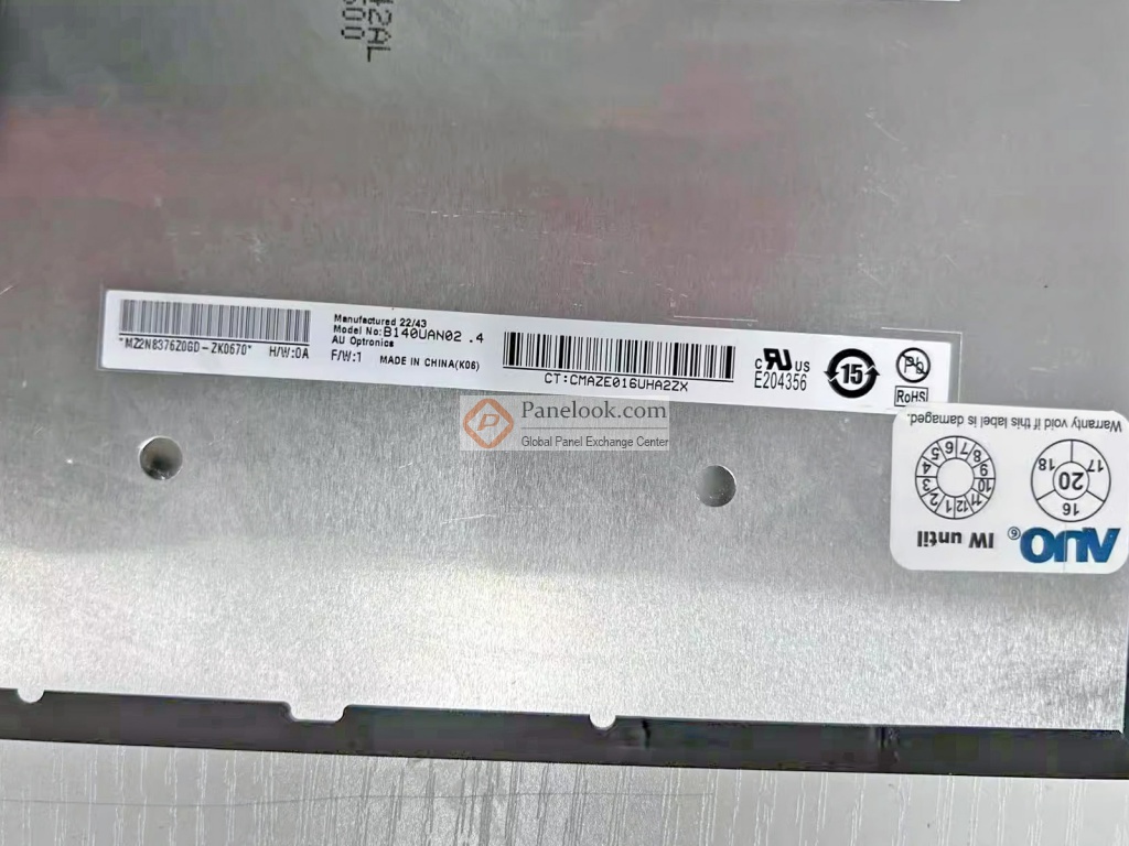 AUO B140UAN02.4 Overview - Panelook.com
