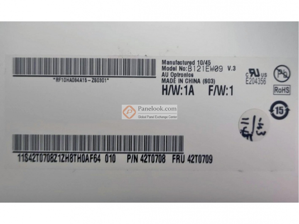 AUO B121EW09 V3 HW1A Overview - Panelook.com