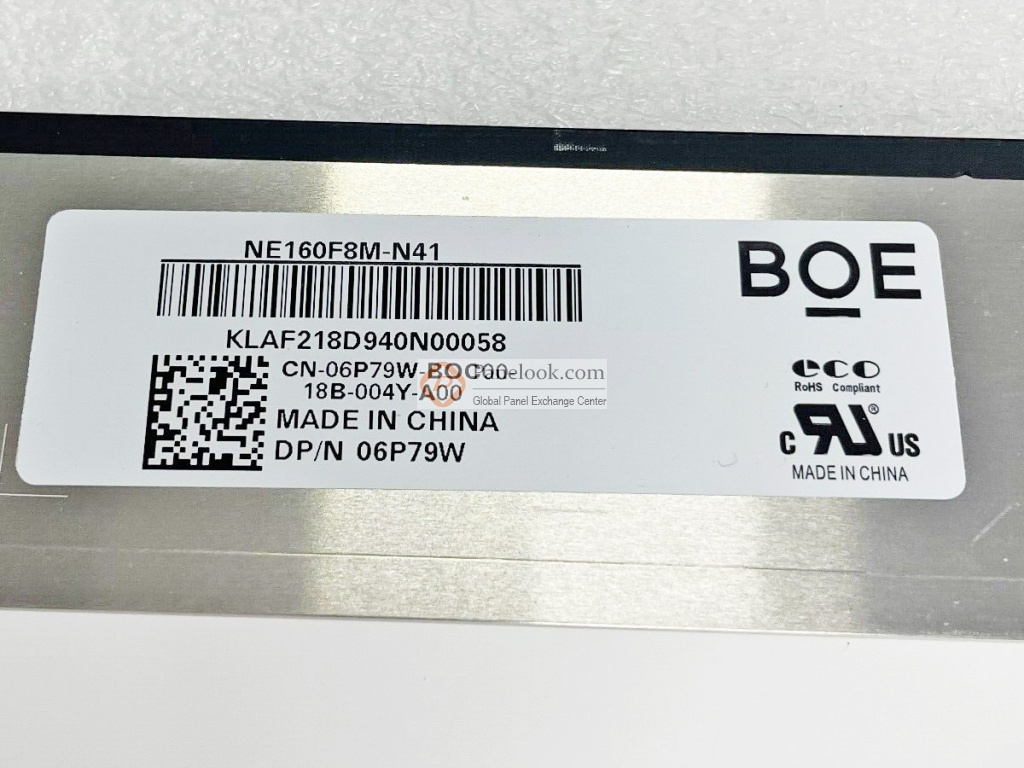 BOE NE160F8M-N41 Overview - Panelook.com
