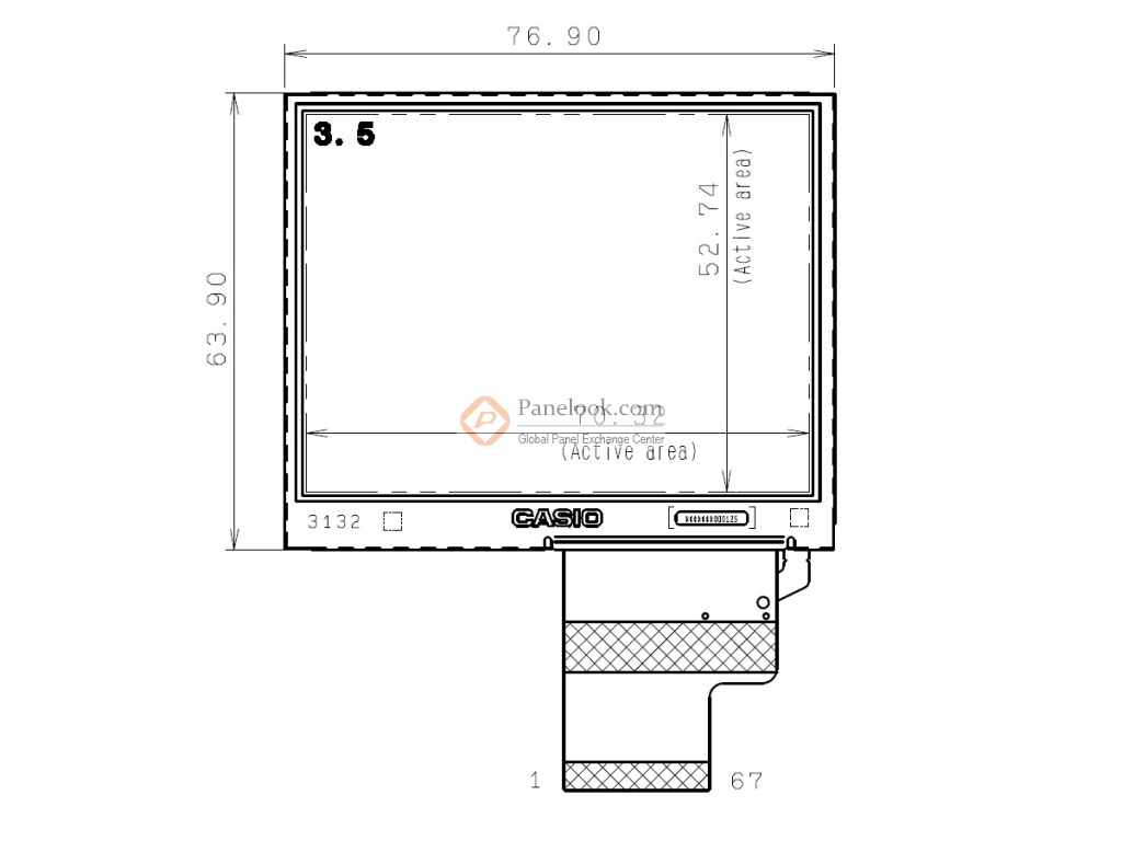 Ortustech COM35H3P04XLC Overview - Panelook.com