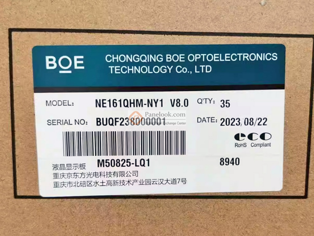 BOE NE161QHM-NY1 Overview - Panelook.com