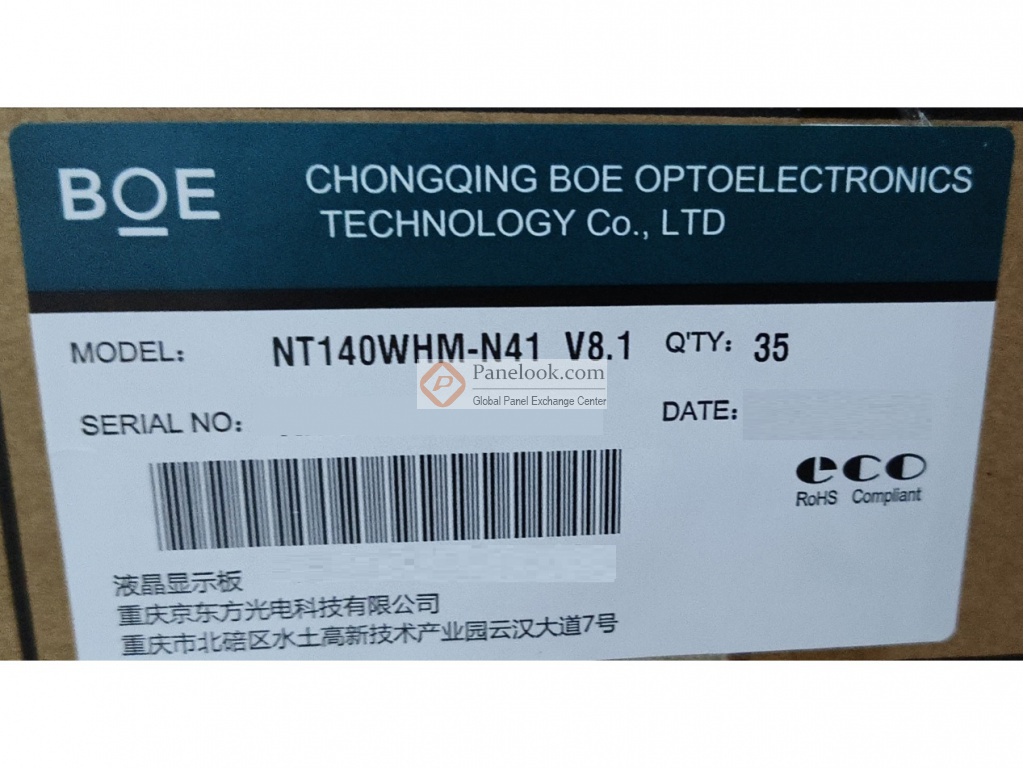 BOE NT140WHM-N41 V8.1 Overview - Panelook.com