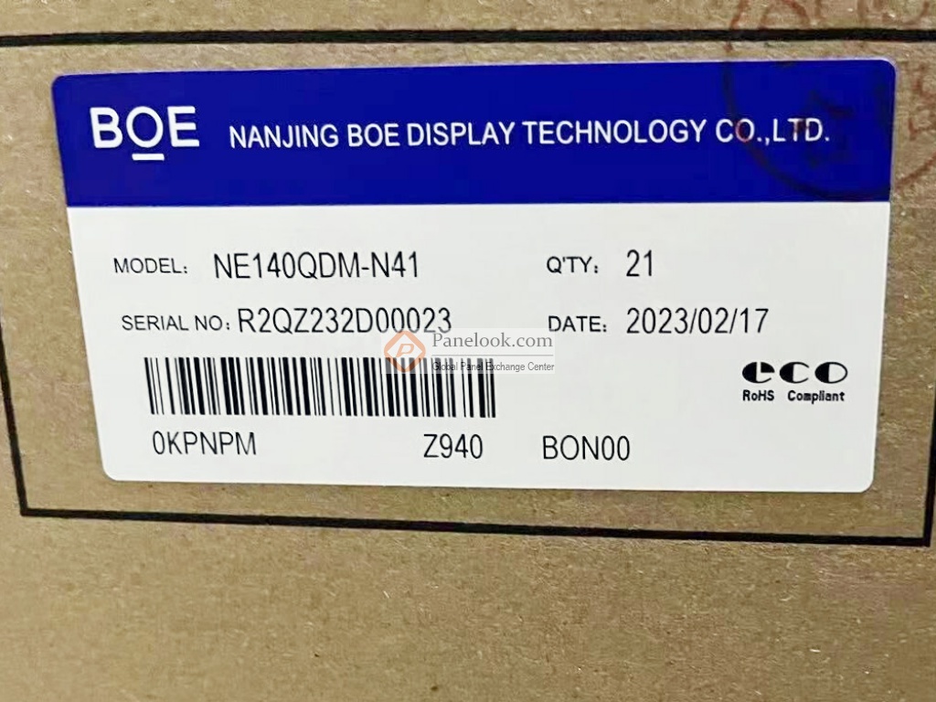BOE NE140QDM-N41 Overview - Panelook.com