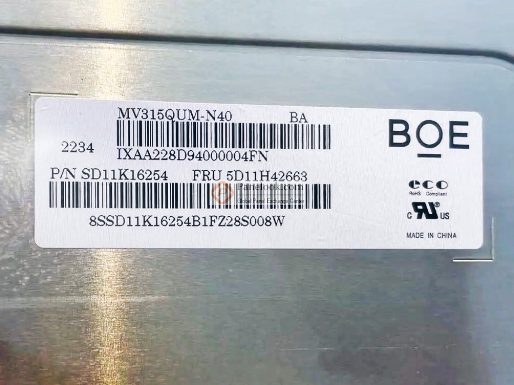 BOE MV315QUM-N40 Overview - Panelook.com