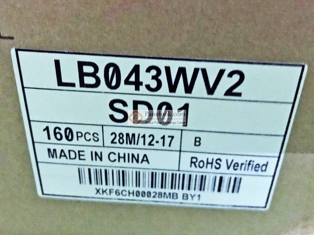 LG Display LB043WV2-SD01 Overview - Panelook.com