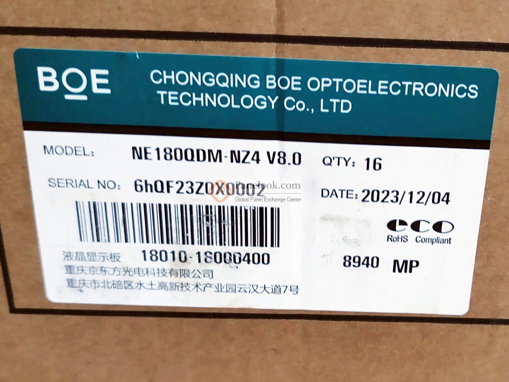 BOE NE180QDM-NZ4 Overview - Panelook.com