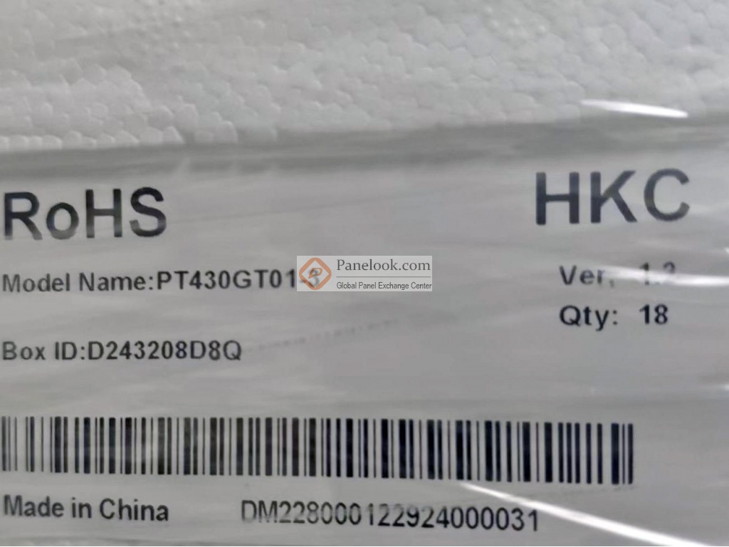 HKC PT430GT01-3 Overview - Panelook.com
