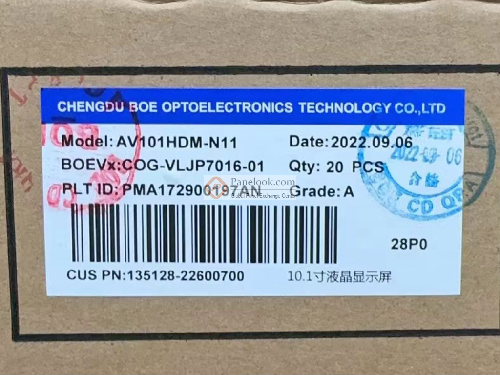 BOE AV101HDM-N11 Overview - Panelook.com